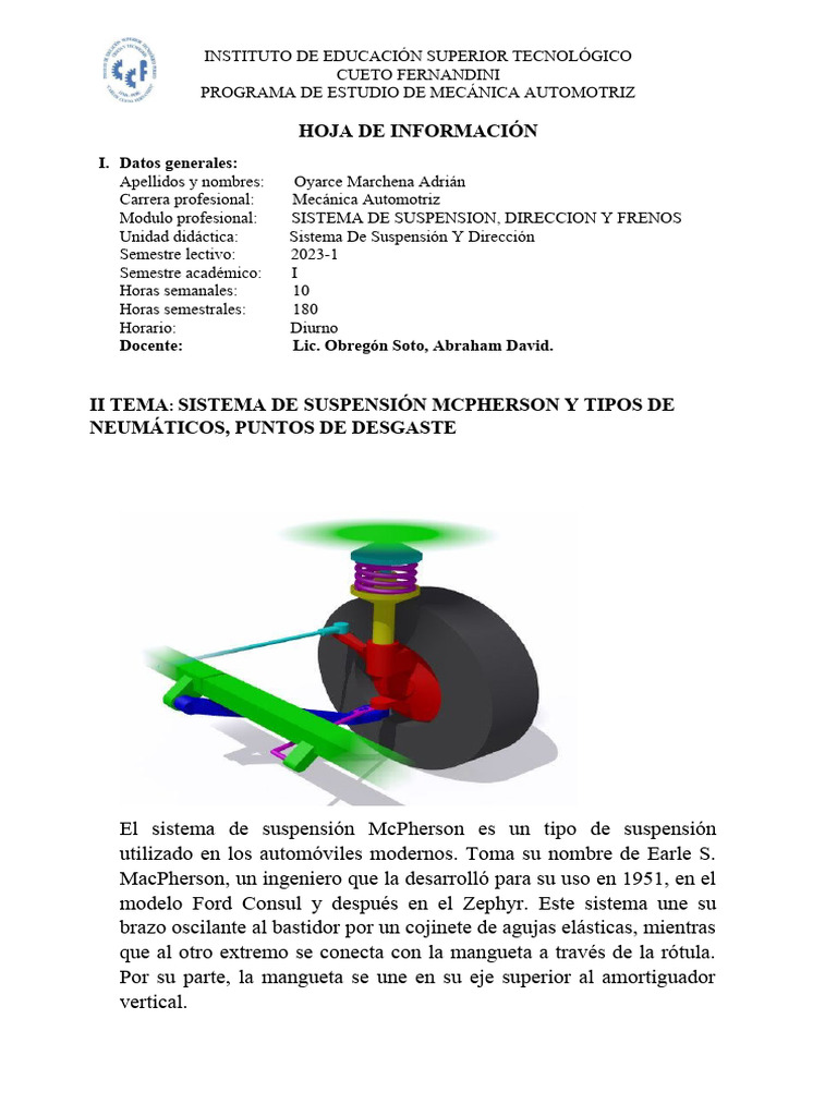 Hoja de Informacion | PDF | Neumático | Eje