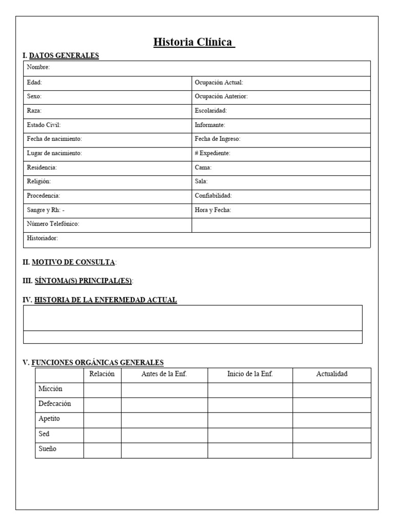 Formato HC | Descargar gratis PDF | Vagina | Medicina CLINICA