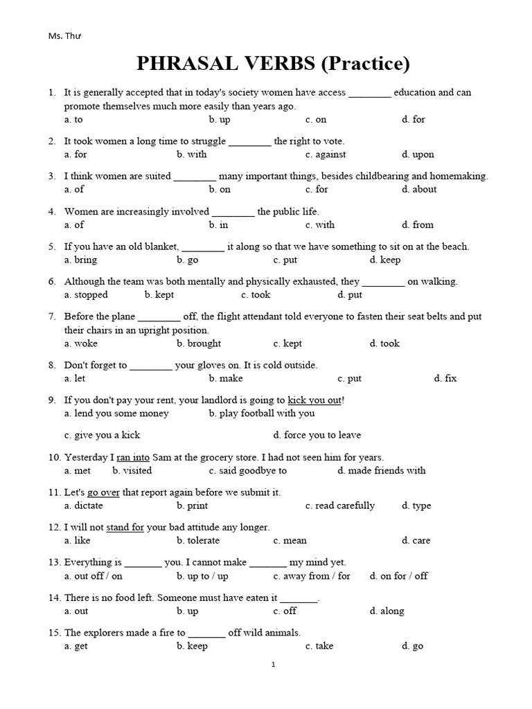 Phrasal Verb BT | PDF
