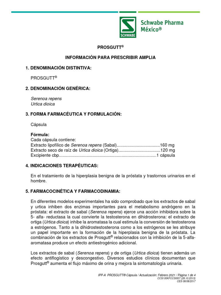 Prosgutt | Descargar gratis PDF | Especialidades Medicas | Farmacología