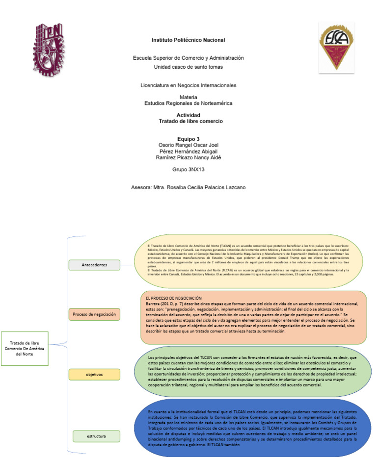 U3 Act 2 Equipo 3 Tratado de Libre Comercio | Descargar gratis PDF | Tratado de Libre Comercio ...