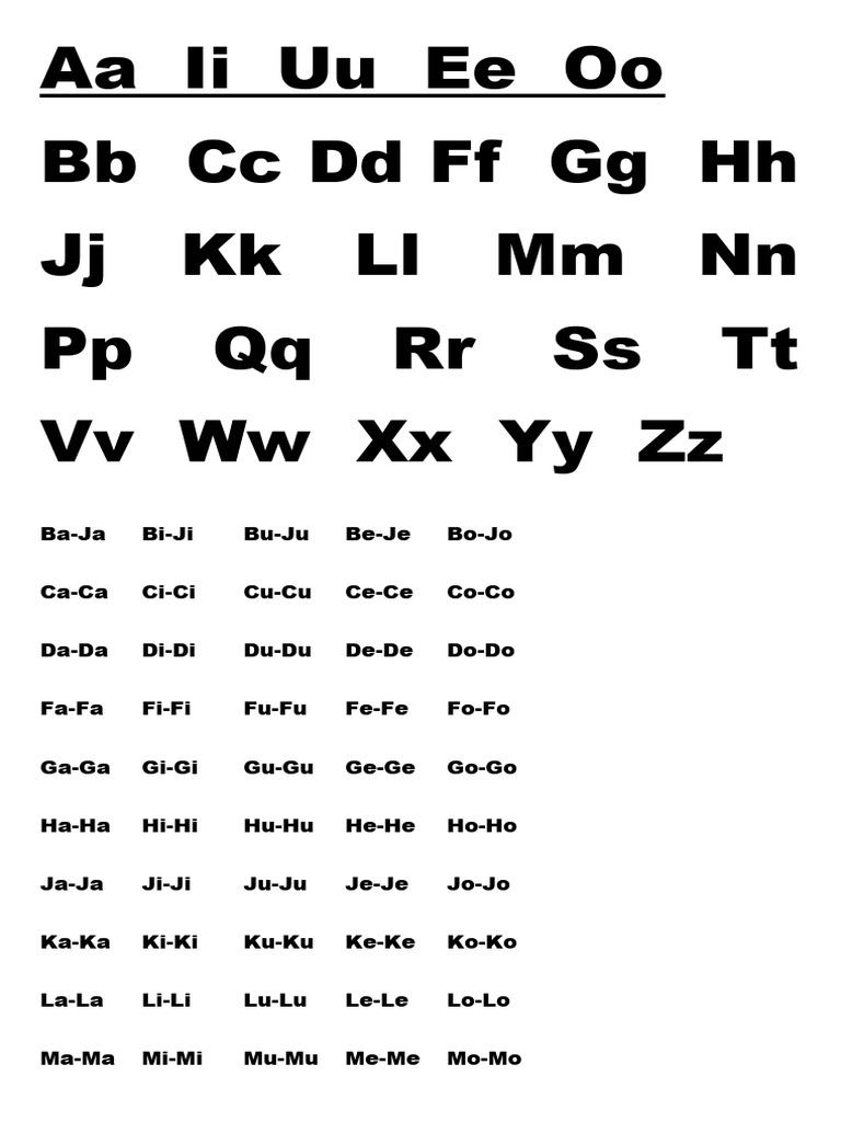 Aa Ii Uu Ee Oo | PDF