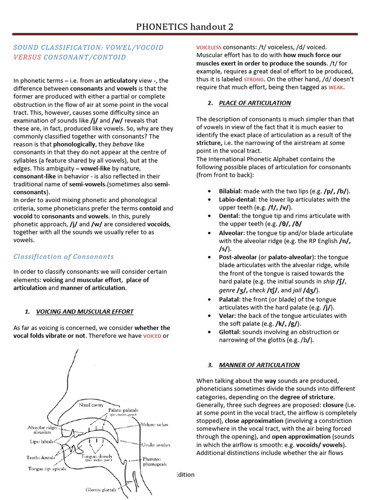 Sound+Classification+Consonants | PDF | Phonetics | Consonant