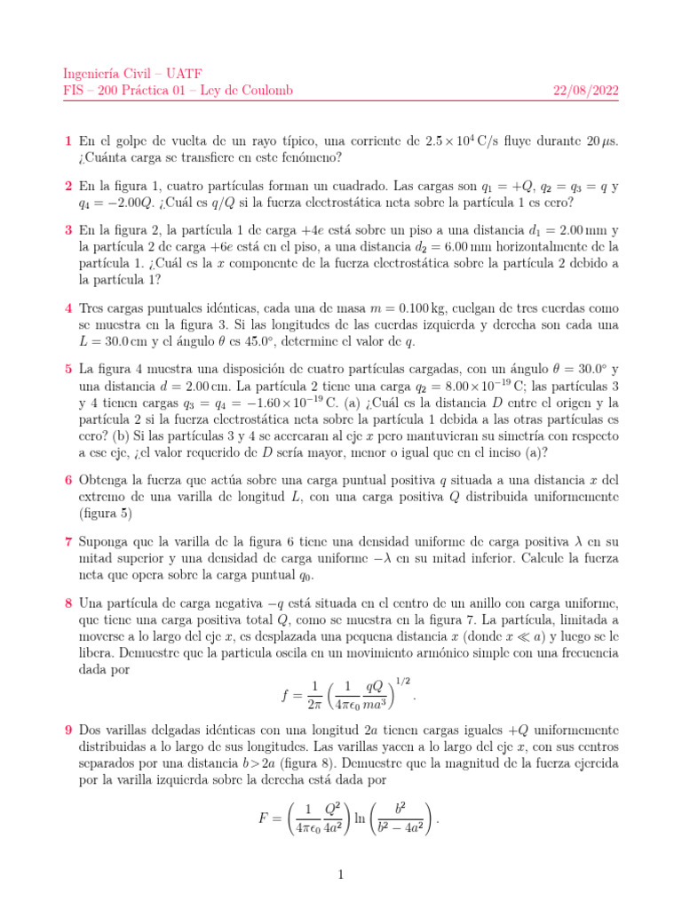 FIS200 Prac 01 | PDF | Mecanica clasica | Física