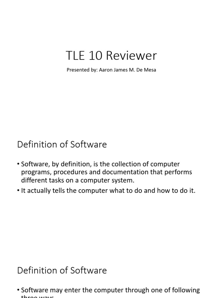 TLE 10 Reviewer | PDF | Operating System | Linux