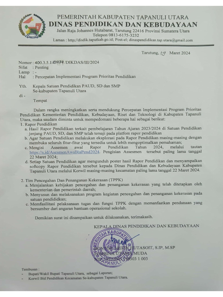 Percepatan Implementasi Program Prioritas Pendidikan | PDF