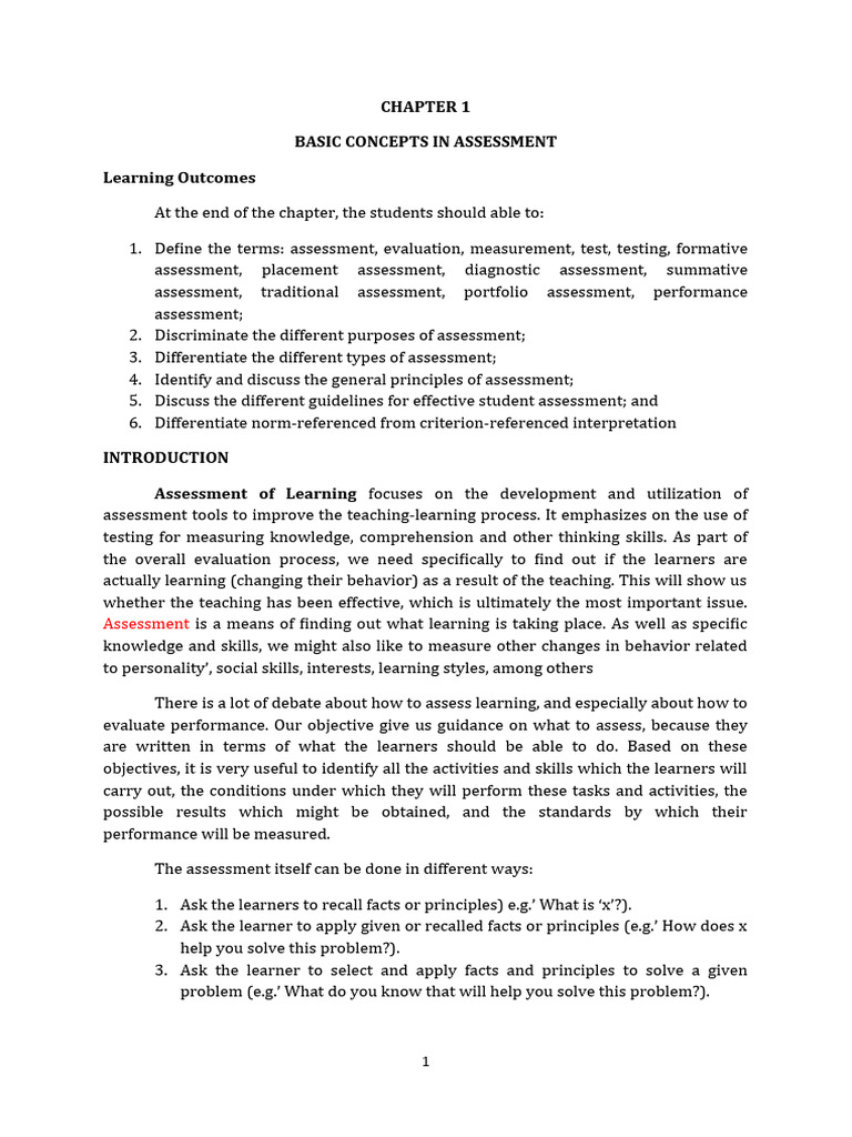 Assessment of Learning I | PDF | Educational Assessment | Learning