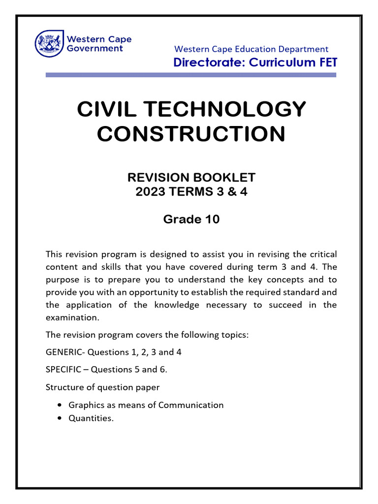 Construction Revision Pack Term 3 and 4 - 2023 New | PDF | Concrete ...