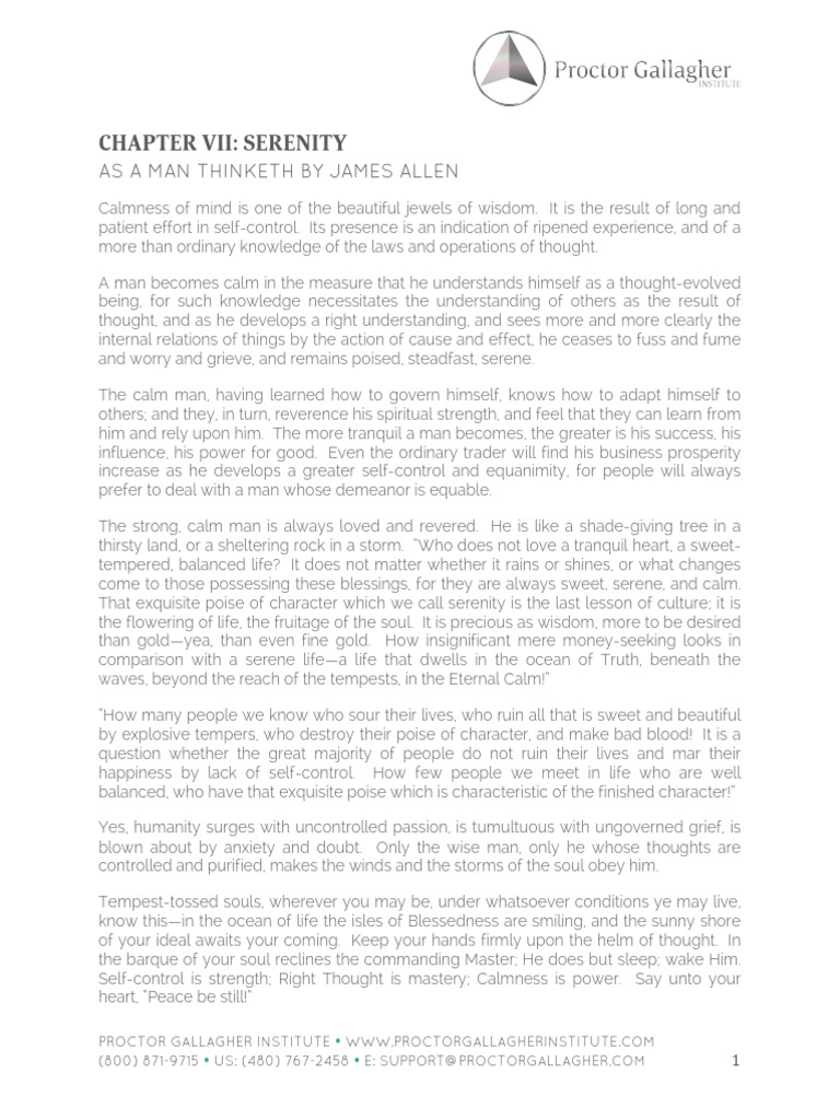 Serenity-Chapter-by-James-Allen | PDF