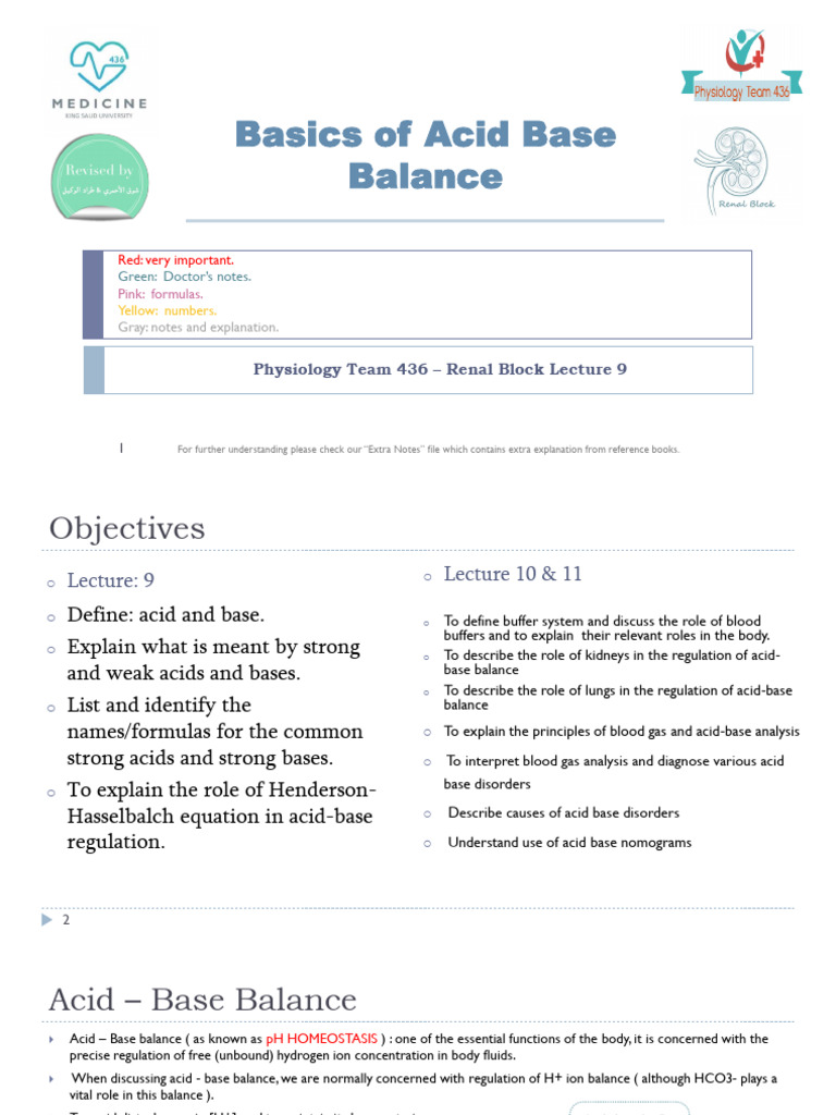 Acid-Base Balance and Regulation Overview | PDF | Ph | Acid