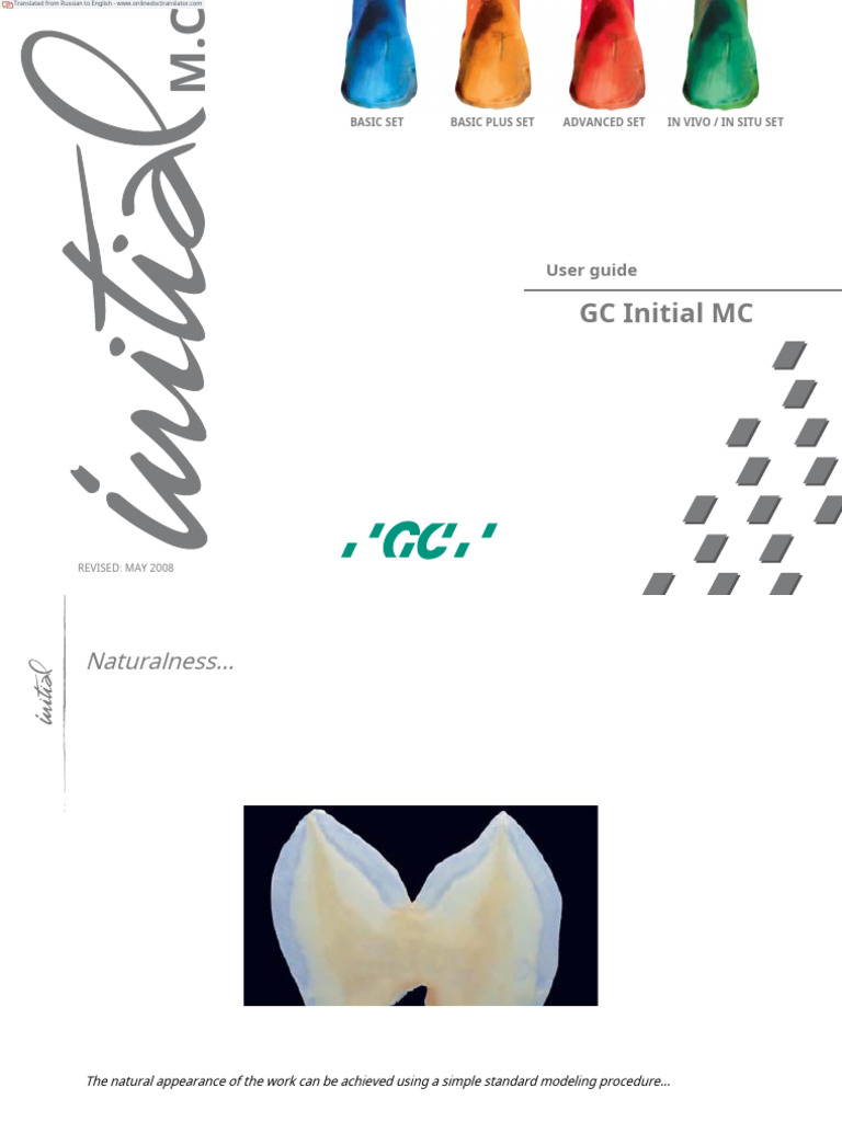 انجليزي دليل GC ملونات الخزف | PDF | Tooth Enamel | Ceramics