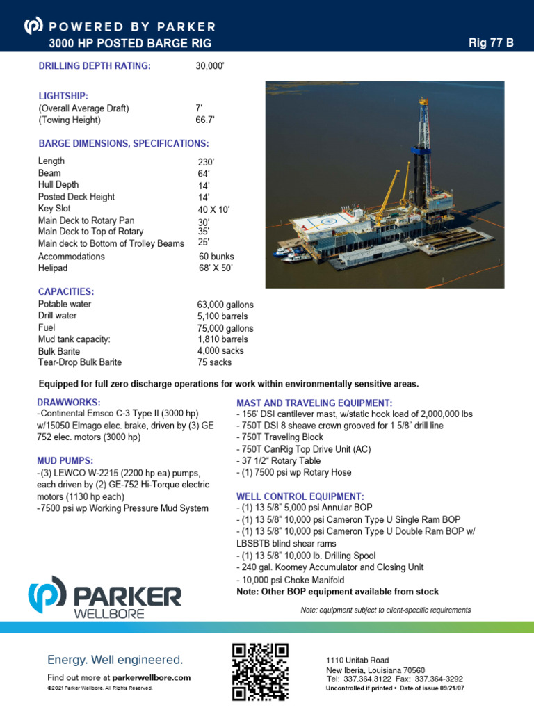 Paker Wellbore - Rig - 77B-2022 | PDF