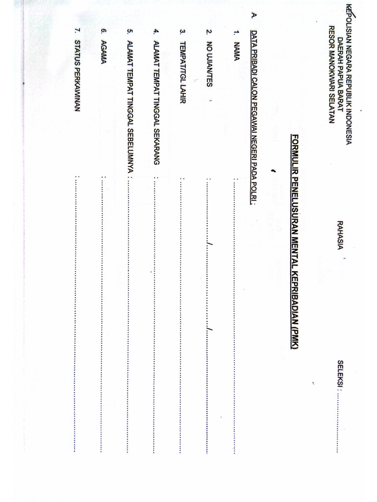 Formulir Pmk Pdf