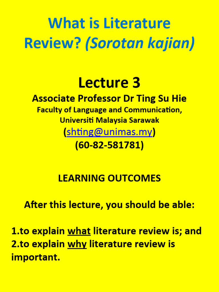 Understanding Literature Reviews in Research | PDF | Knowledge ...