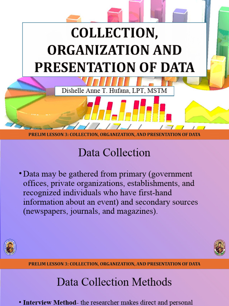 Collection, Organization and Presentation of Data | PDF | Sampling ...