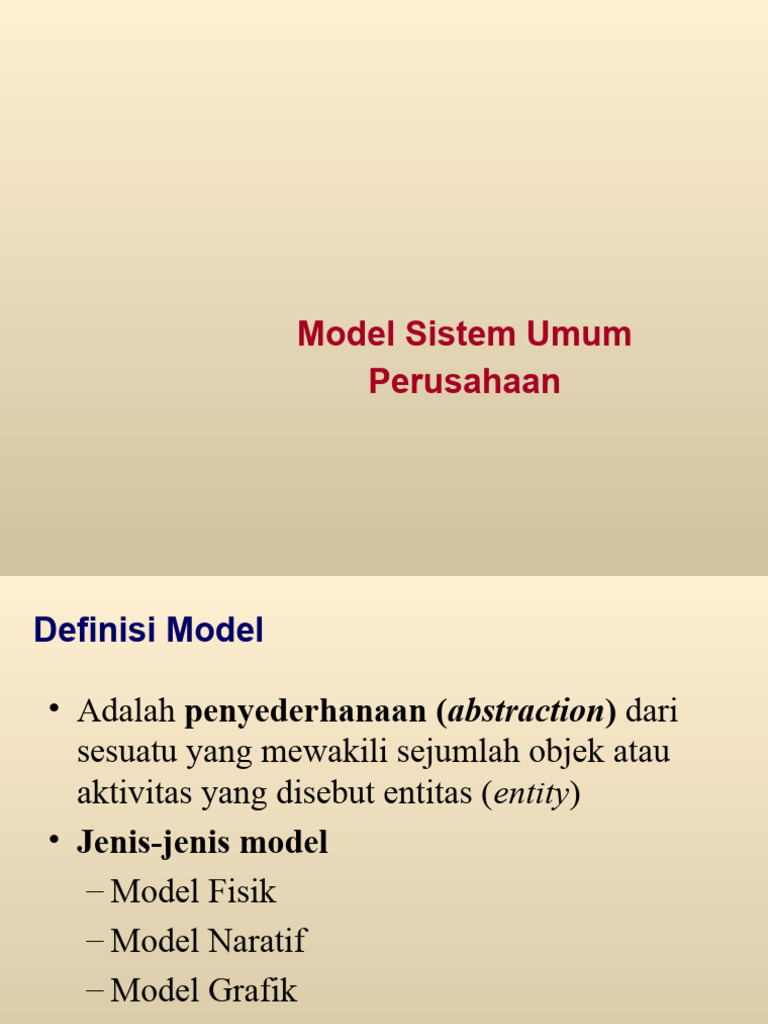 Model Sistem Umum Perusahaan | PDF | Pengelolaan Keuangan & Uang ...