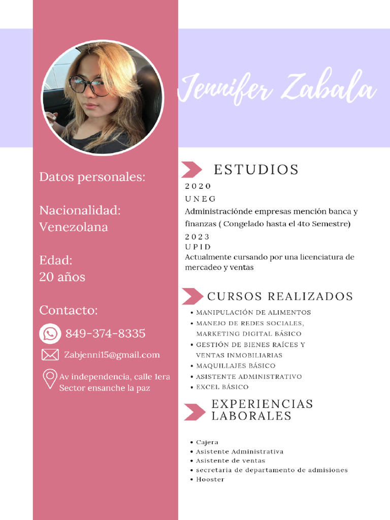 CV Jennifer Actualizado | PDF