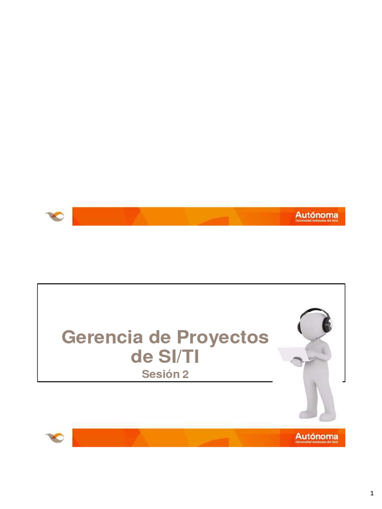 Gerencia de Proyectos de SI/TI: Sesión 2 | PDF | Comportamiento | Software