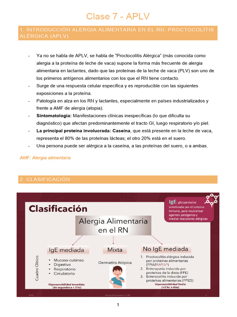 Aplv | PDF | Alergia | Alergia a la comida
