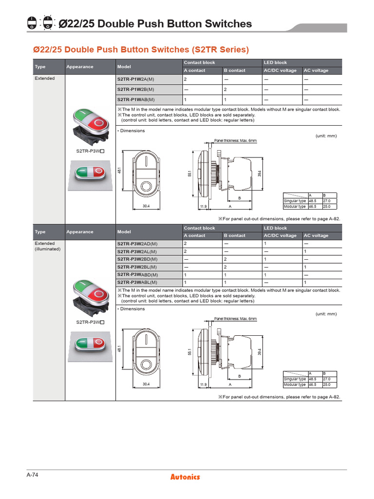Autonics s2tr Catalogue | PDF | Switch | Equipment