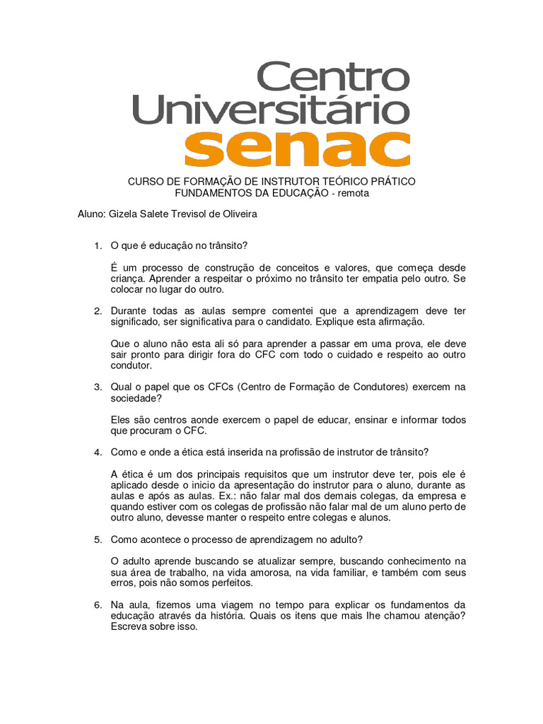 Prova F.E. | PDF | Aprendizado