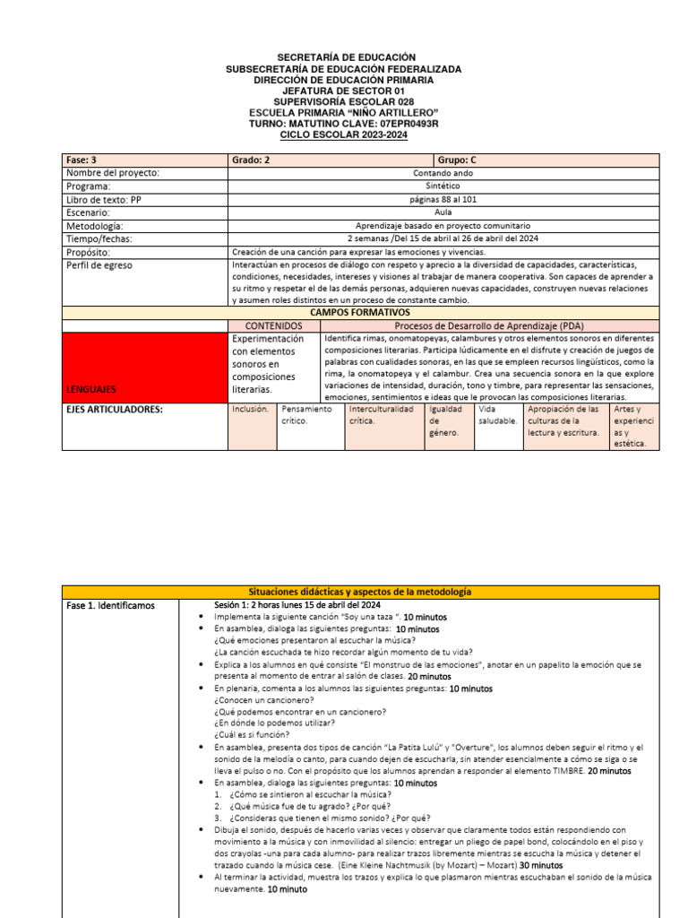 Formato Abpc | PDF | Aprendizaje | Educación primaria