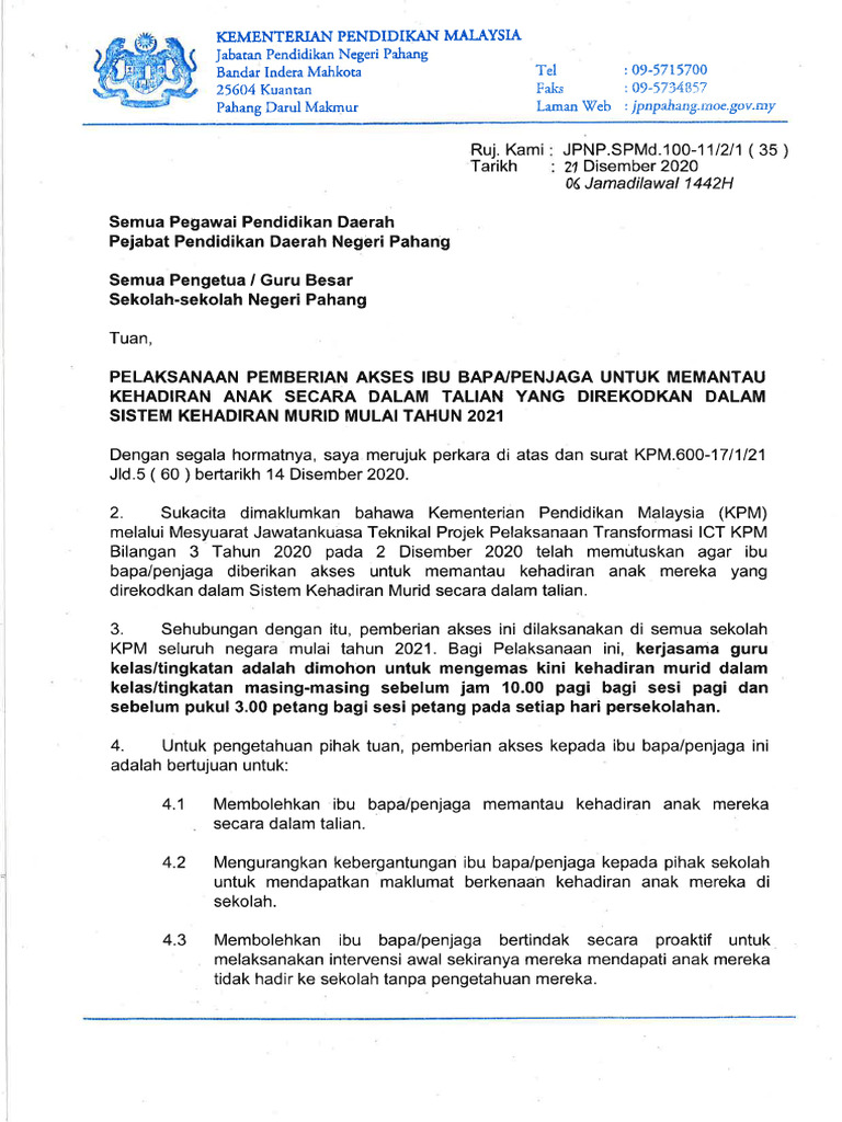 Surat PPD & Sekolah | PDF