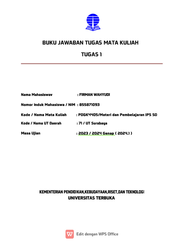 TMK 1 Materi Dan Pembelajaran IPS SD | PDF