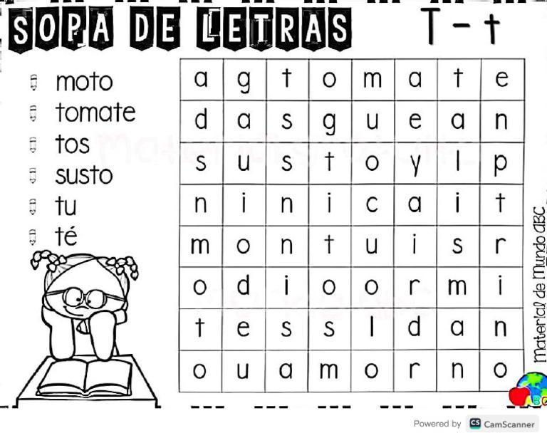 sopa de letras de la t | PDF