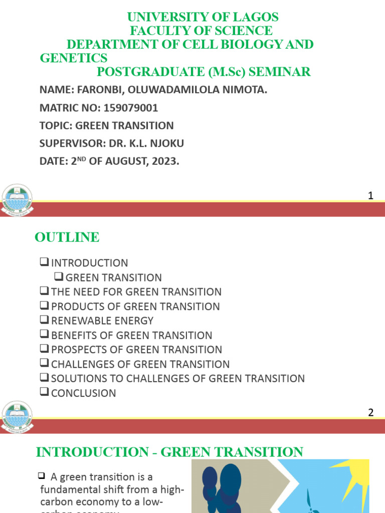 Green Transition: Challenges and Solutions | PDF | Renewable Energy ...