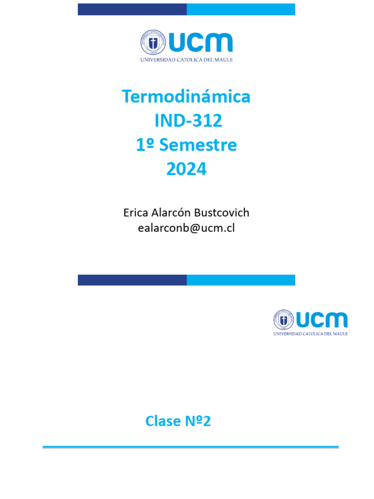 IND-312 Clase 02 | PDF | Termodinámica | Densidad