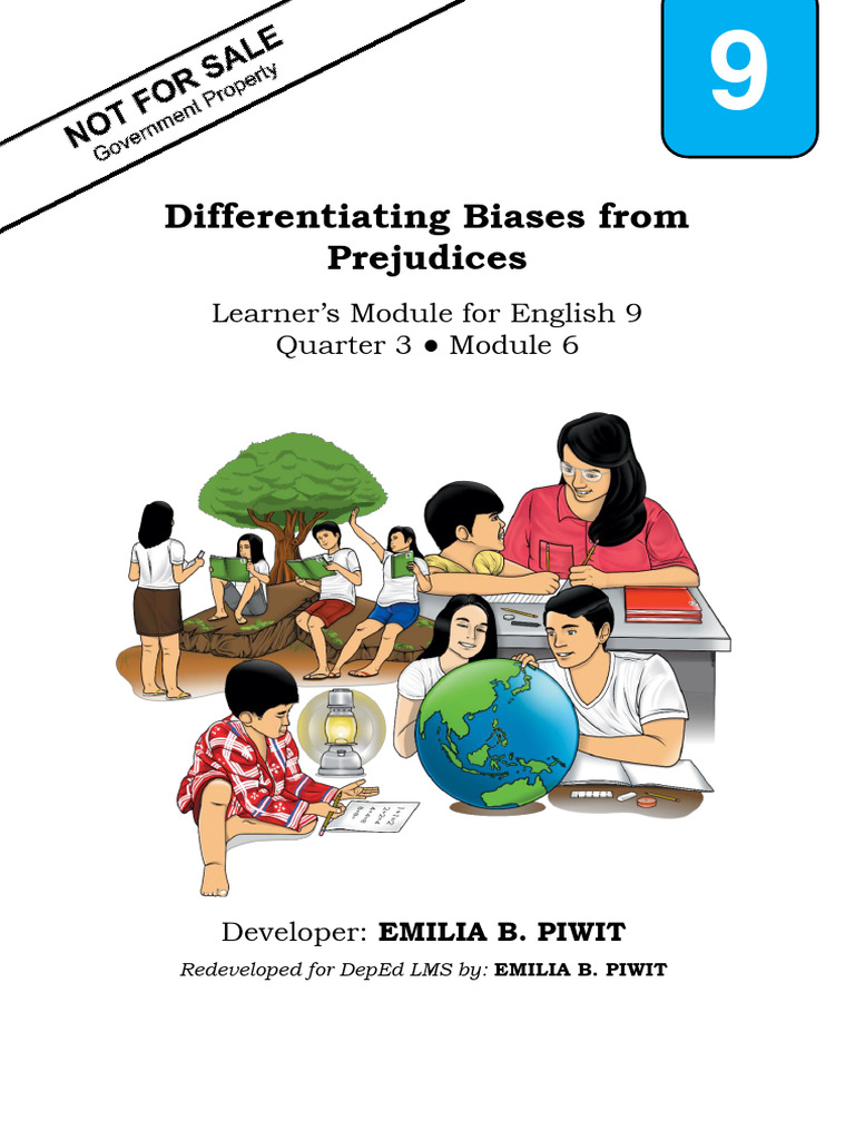 ENG9 - Q3 - M6 - Differentiating Biases From Prejudices | PDF | Bias | Prejudices