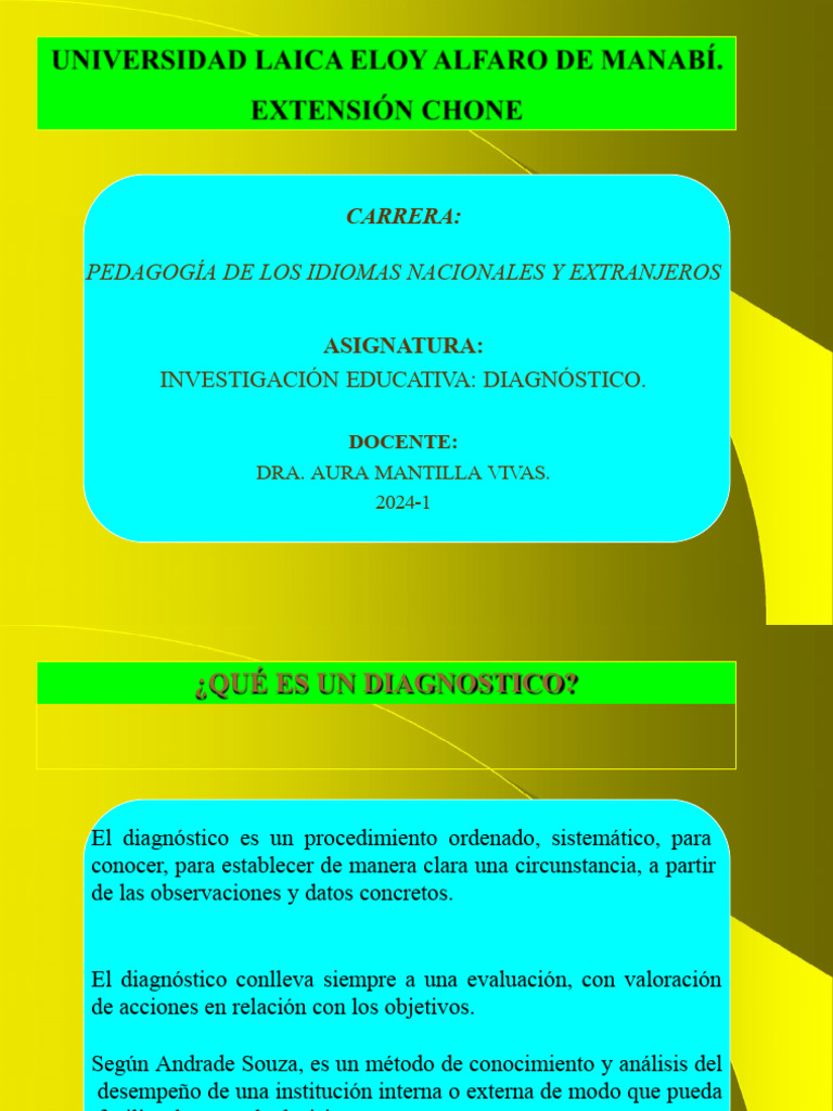 Diagnostico 2024 1 Clase | PDF | Evaluación | Toma de decisiones