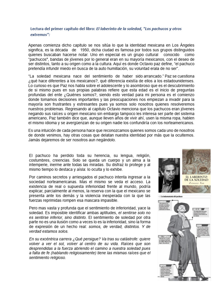 Lectura Del Primer Capítulo Del Libro | PDF | Verdad | Soledad