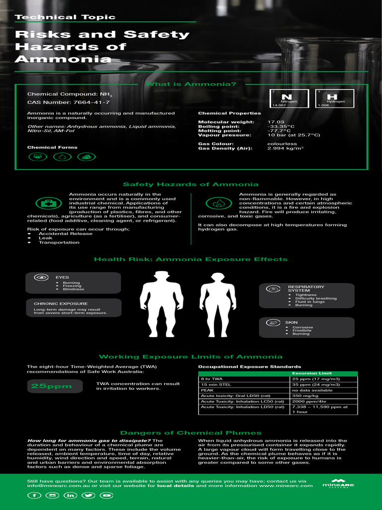 Risks and Safety Hazards of Ammonia Infographic Final | Download Free ...