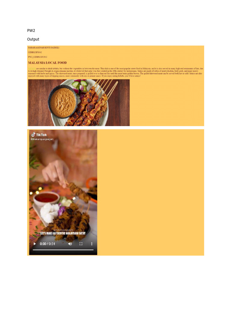 pw2 02DBS21F1042 | PDF | Foods | Kebab