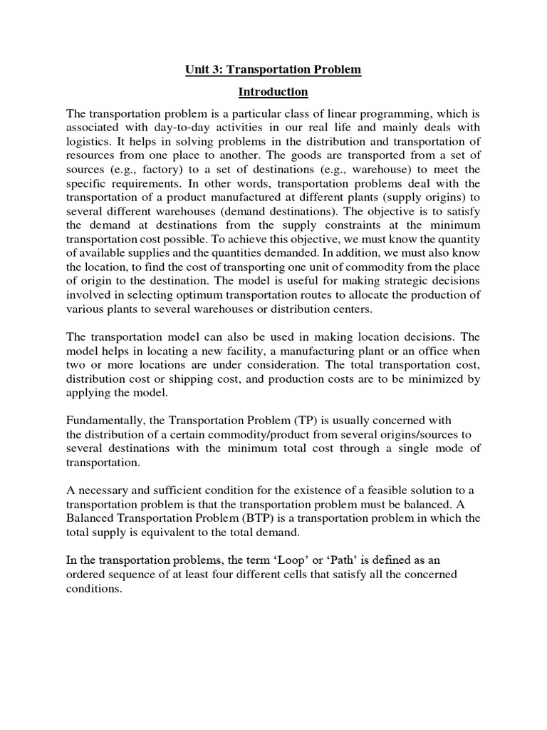 OR Unit 3 | Download Free PDF | Mathematical Optimization | Control Flow