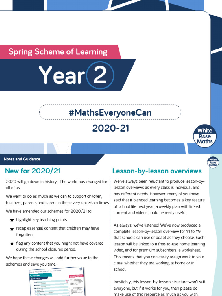 Year 2 Maths Scheme Overview 2020-21 | PDF | Mathematics | Multiplication