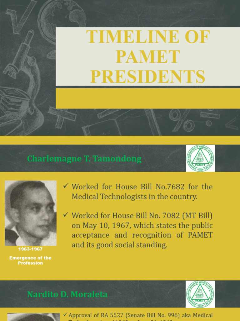 TIMELINE OF PAMET PRESIDENTS | PDF | Science