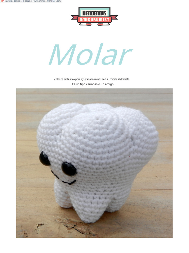Patrón Amigurumi: Molar Dentista | PDF