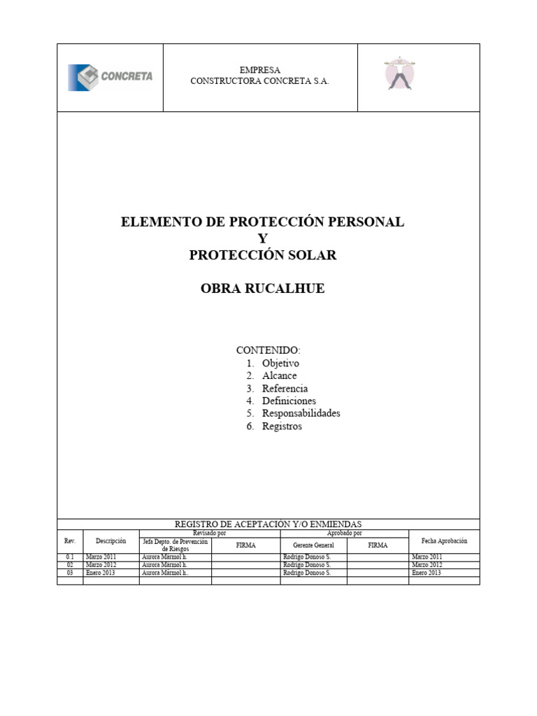Procedimiento EPP | Descargar gratis PDF | Protector solar