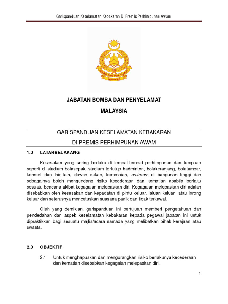 Garispanduan Premis Perhimpunan Awam | PDF