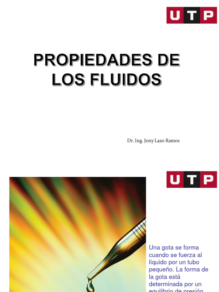 Sesion 1 - Propiedades de Los Fluidos | PDF | Viscosidad | Mecánica de fluidos