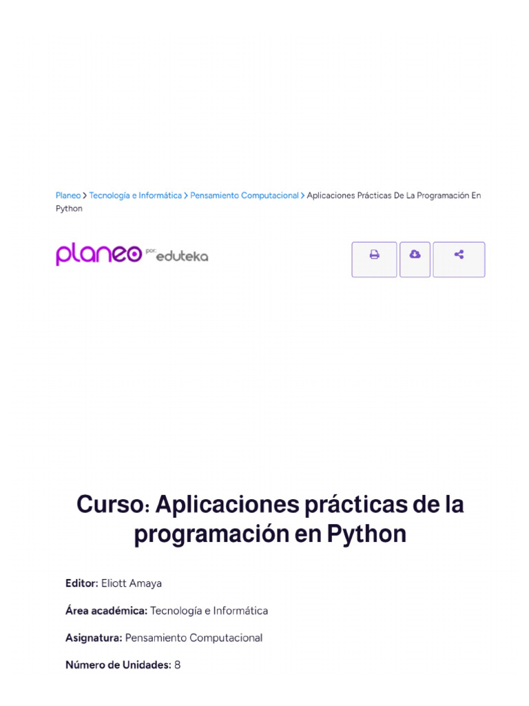Aplicaciones Prácticas de La Programación en Python | PDF
