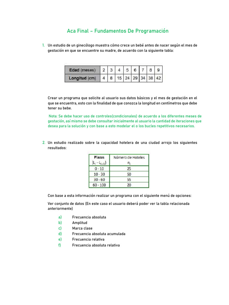 Aca Final - Fundamentos de Programación - 24V01 | PDF | Programa de computadora | Programación