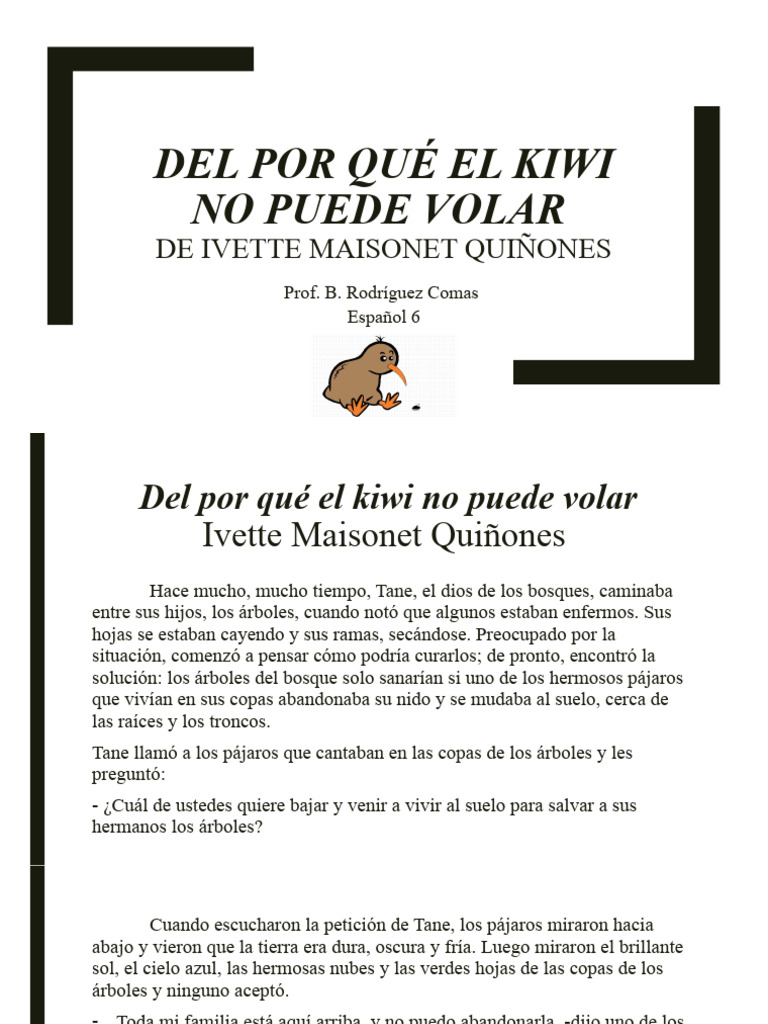 Del Por Qué El Kiwi No Puede Volar | PDF | Aves | Arboles