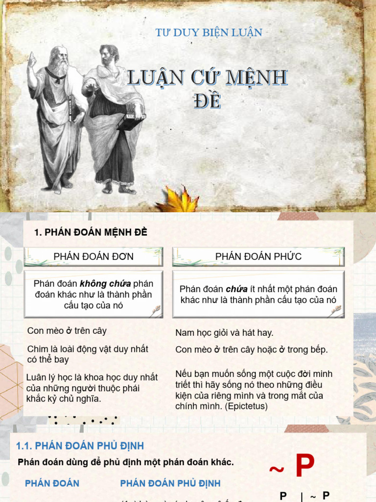 TDBL Bài giảng 04 2021 Luận cứ mệnh đề | PDF