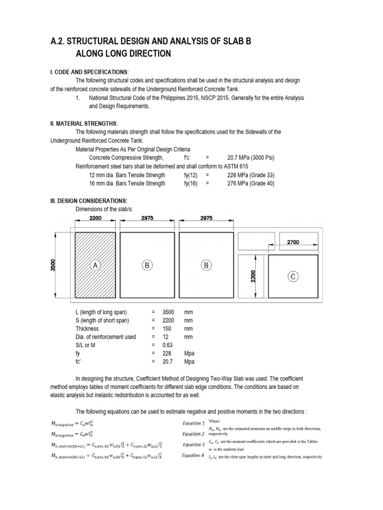 Struct. - Design - & - Analysis - Slab A - Part2 | PDF | Strength Of Materials | Reinforced Concrete