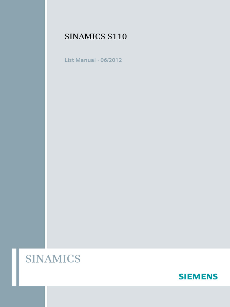 Sinamics s110 | PDF | Parameter (Computer Programming) | Trademark