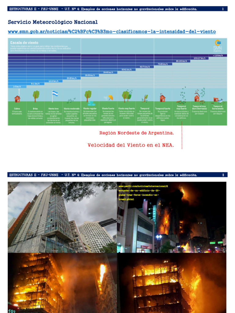 5. Ejemplo de Acciones No Gravitaciones sobre la edificación 2020 | PDF | Fenómenos ...